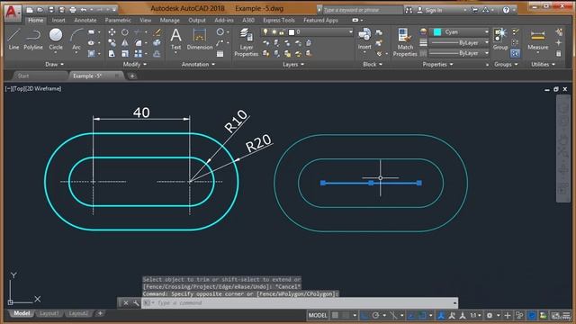 18 - Circles using center Radius or Diameter and Appling Fillet