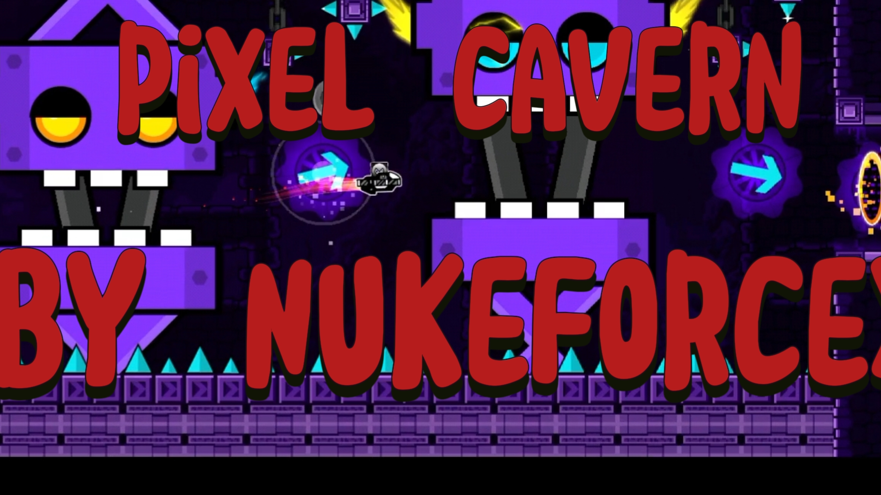 Прохождение уровня  Pixel Cavern. By NukeForceX