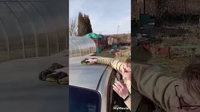 дачное видео, мойка машины