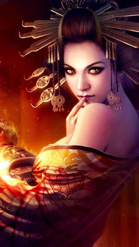 Женщина огонь