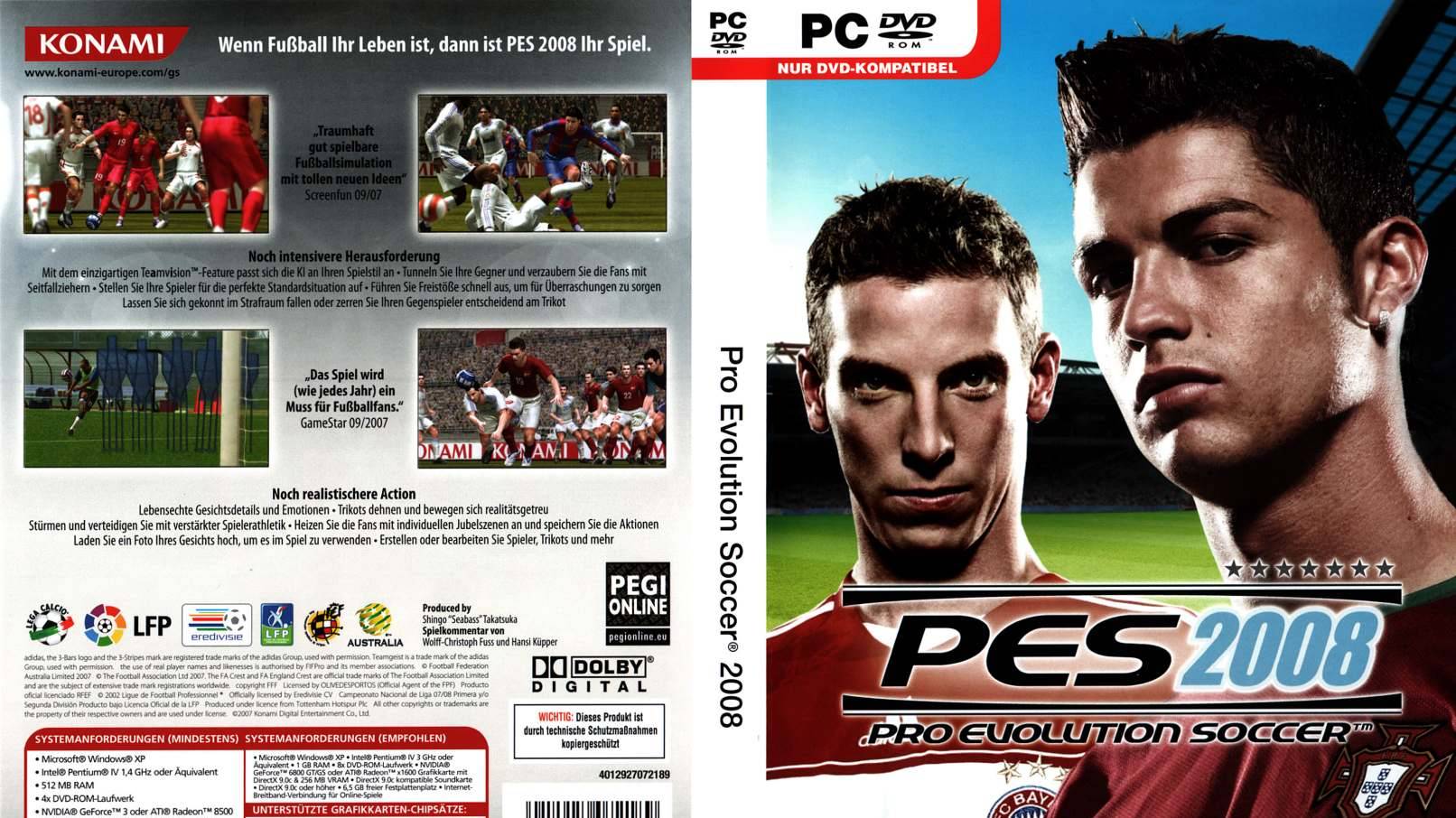 🎮 профессиональная эволюция футбола 2008 pro evolution soccer 2008 🎮