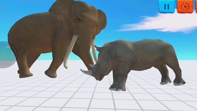 СЛОН ПРОТИВ НОСОРОГА - Animal Revolt Battle Simulator