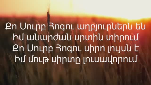 Քո Սուրբ Հոգու աղբյուրներն են - կառաոկե hogevor erg. karaoke
