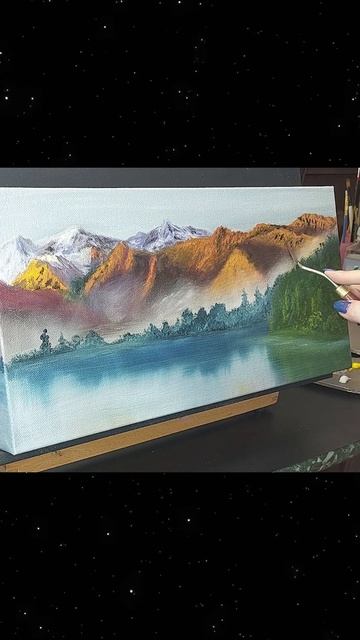 Горный пейзаж Масляными красками.