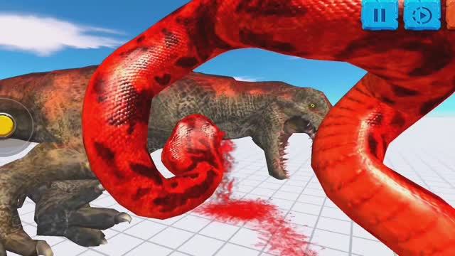 БОЙ ОГРОМНОЙ ЗМЕИ ТИТАНОБОА ПРОТИВ ТИРЕКСА 😱 Animal Revolt Battle Simulator