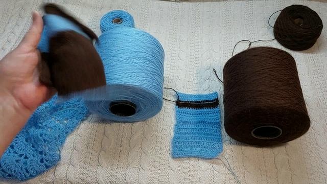 Вяжем из бобинного акрила.