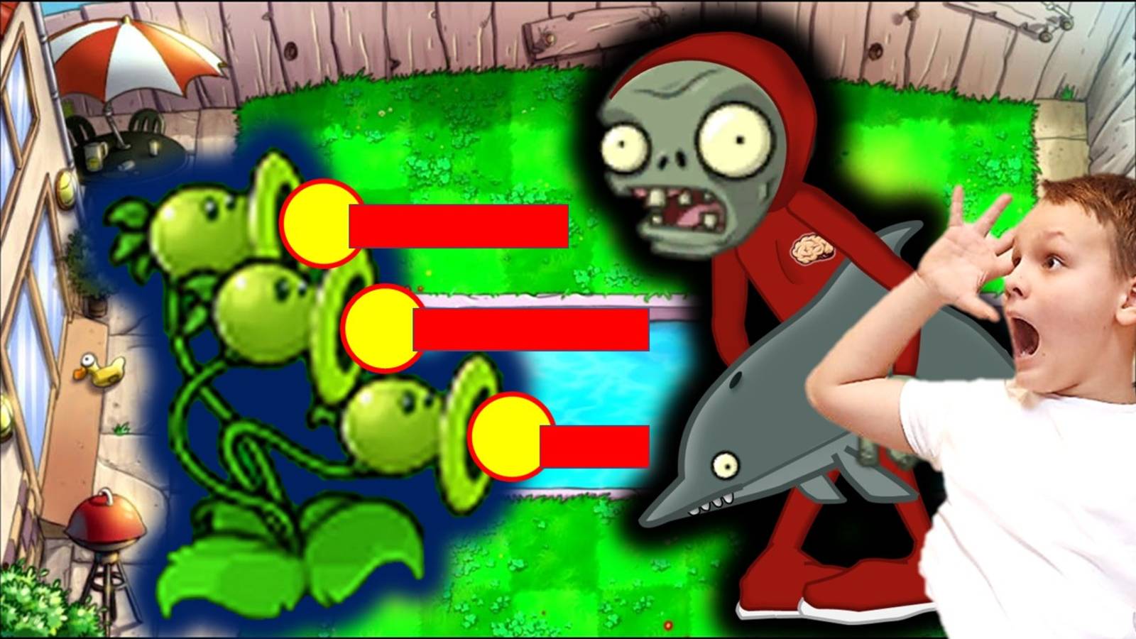 Мы вернулись в 1 часть Plants VS zombies!? Тут нельзя скрещивать растения! Зомби нас настигают!!!