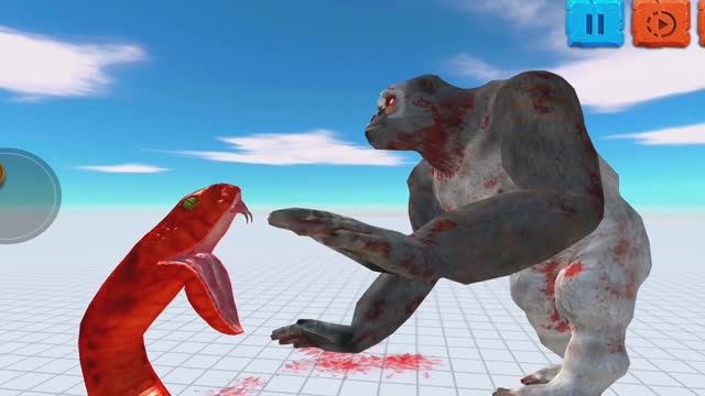 ОГРОМНАЯ ЗМЕЯ ПРОТИВ КИНГ КОНГА 😱  Animal Revolt Battle Simulator