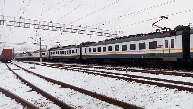 Электропоезд ЭП2Д 0046 ЦППК станция Чехов