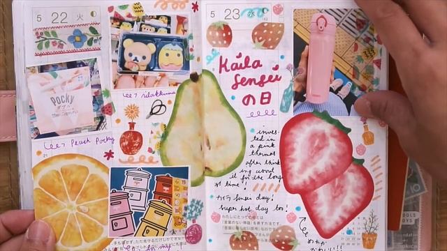 May 2018 Hobonichi Techo Flip Through + June Kawaii Bullet Journal Setup | Rainbowholic 🌈