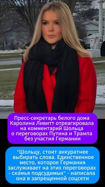 пресс-секретаря Белого дома Каролин Левитт