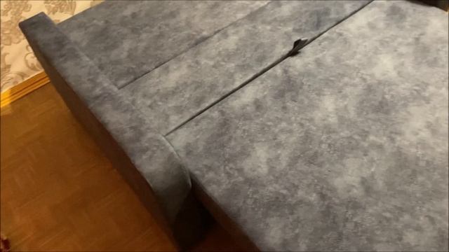 обзор на диван аккордеон! цвет серо-синий!