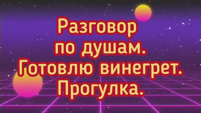Разговор по душам.Готовлю винегрет.Прогулка