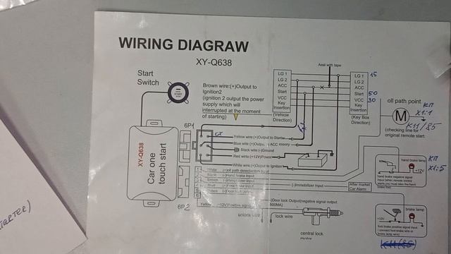 Старлайн А93 + кнопка стартстоп на УАЗ Патриот (2-схема)