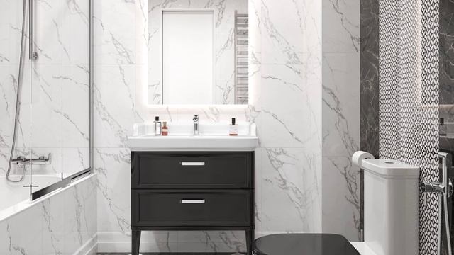 Готовое решение для ванной комнаты с серией керамической плитки "Коррер"