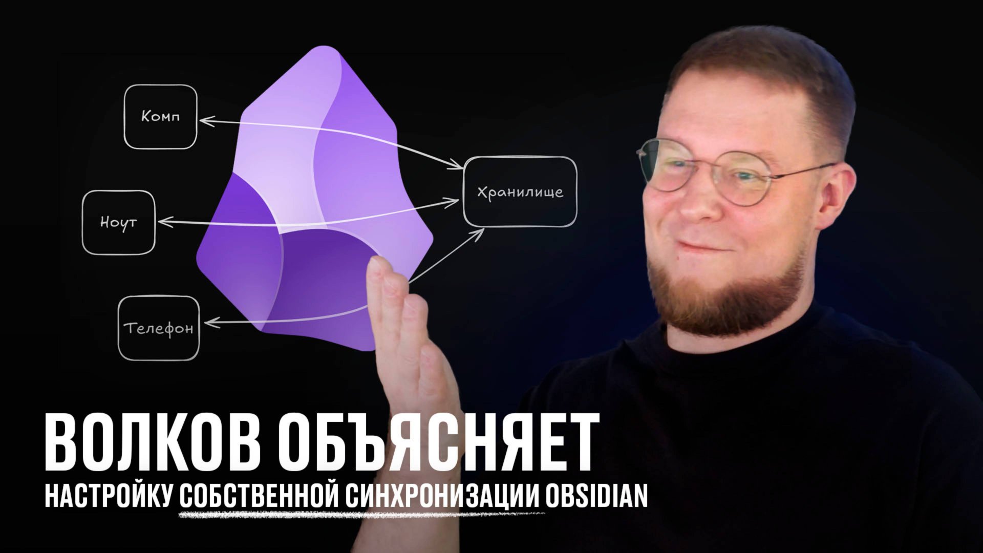 Волков объясняет настройку собственной синхронизации Obsidian