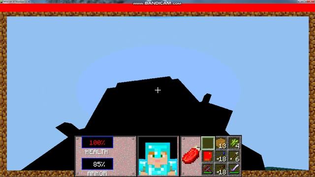 Играем на версии майнкрафта 3D Shareware V.1.34.