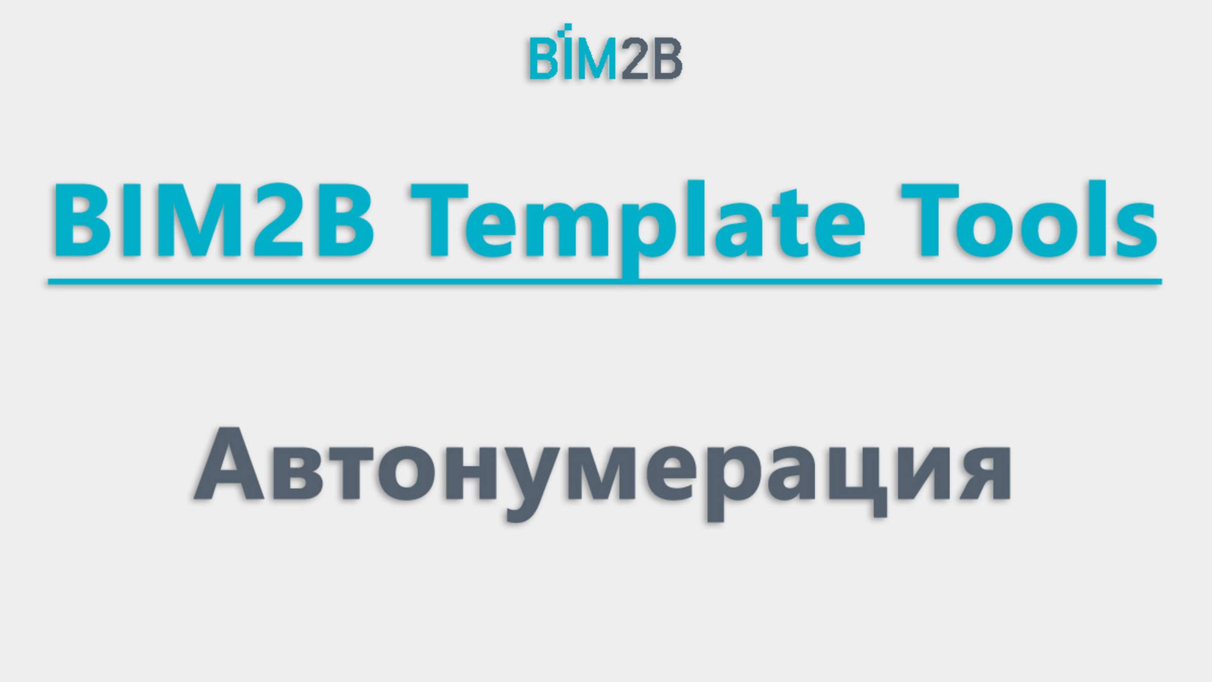 BIM2B плагин. Автонумерация