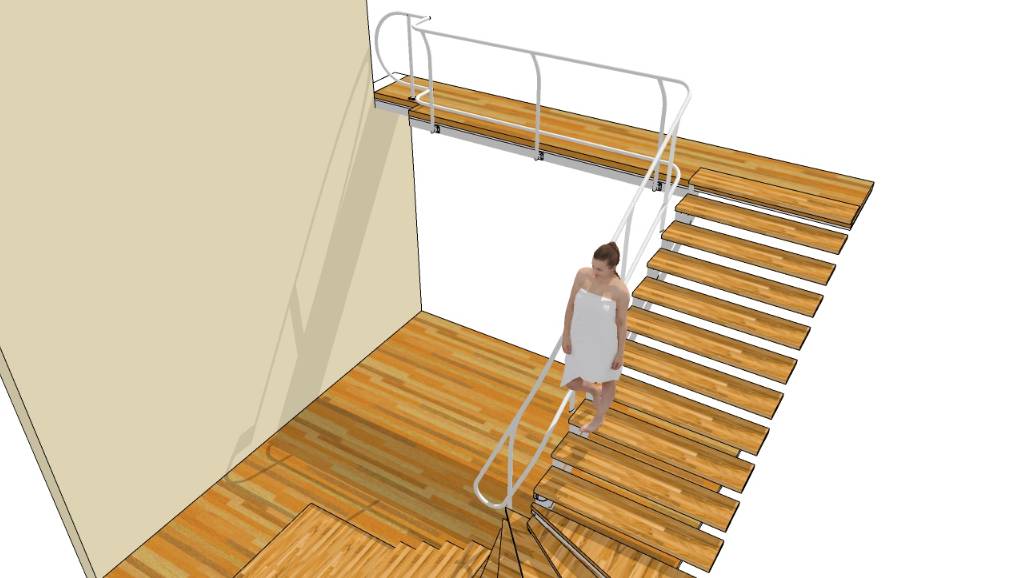 Ограждение лестничного марша. г. Калининград. Вариант II