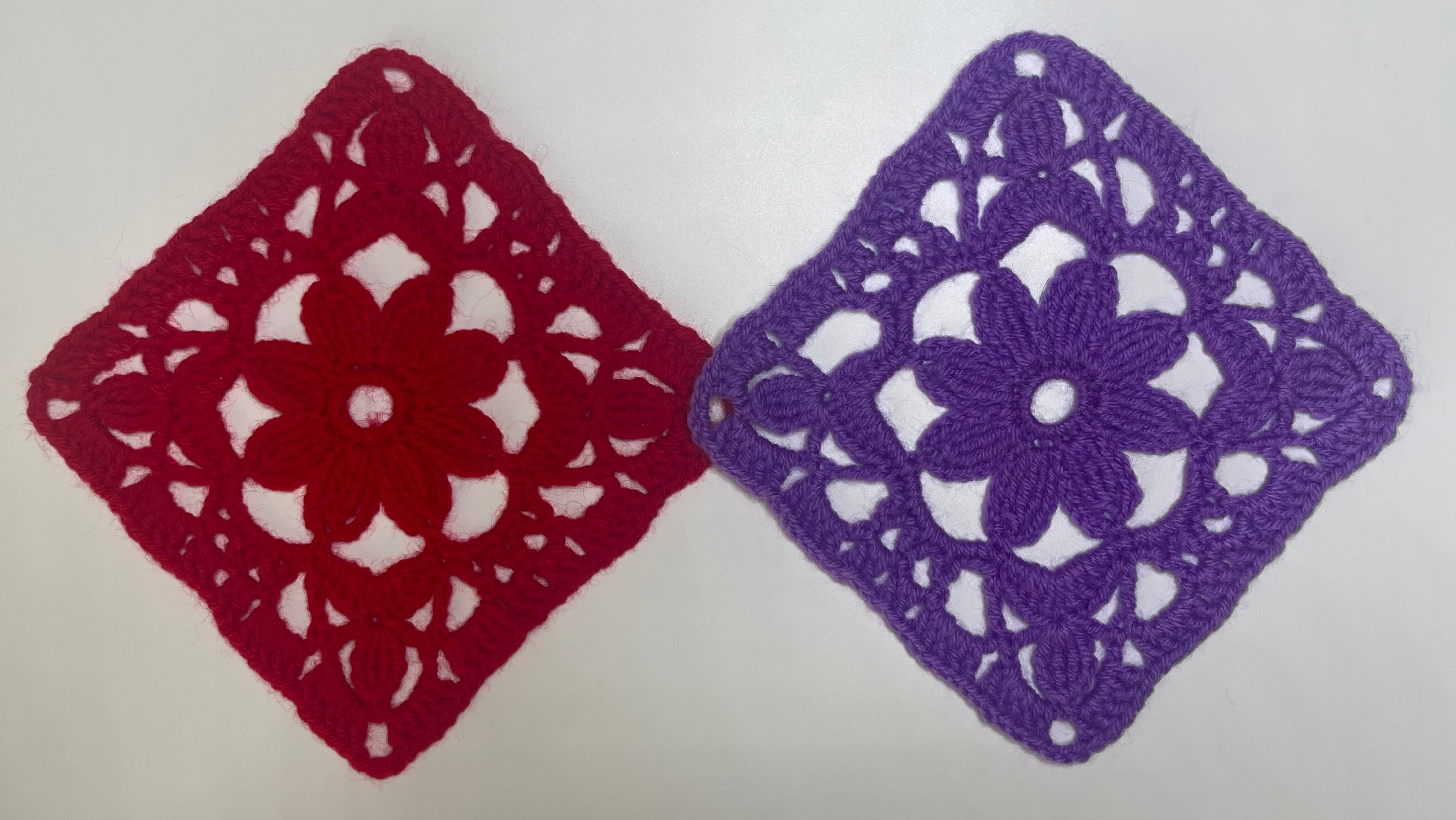 Квадратный мотив крючком с цветком | Ажурный цветочный квадрат для пледа | Пошаговый мастер-класс