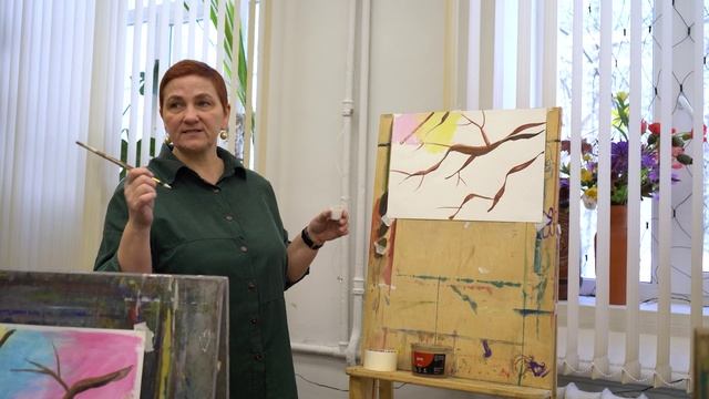 Приближая весну. Активные долголеты теперь попробовали себя в  живописи