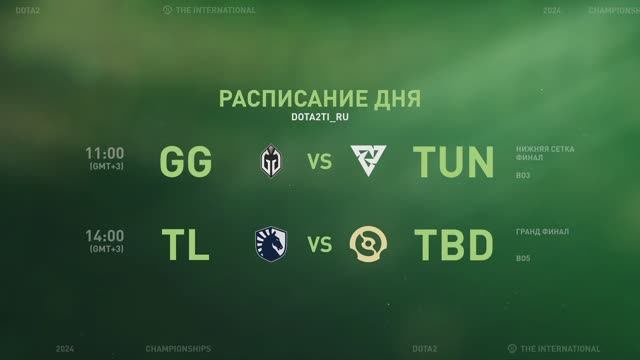 Финал прямая трансляция 15.09.2024 Dota 2 the International Championship TI 2024