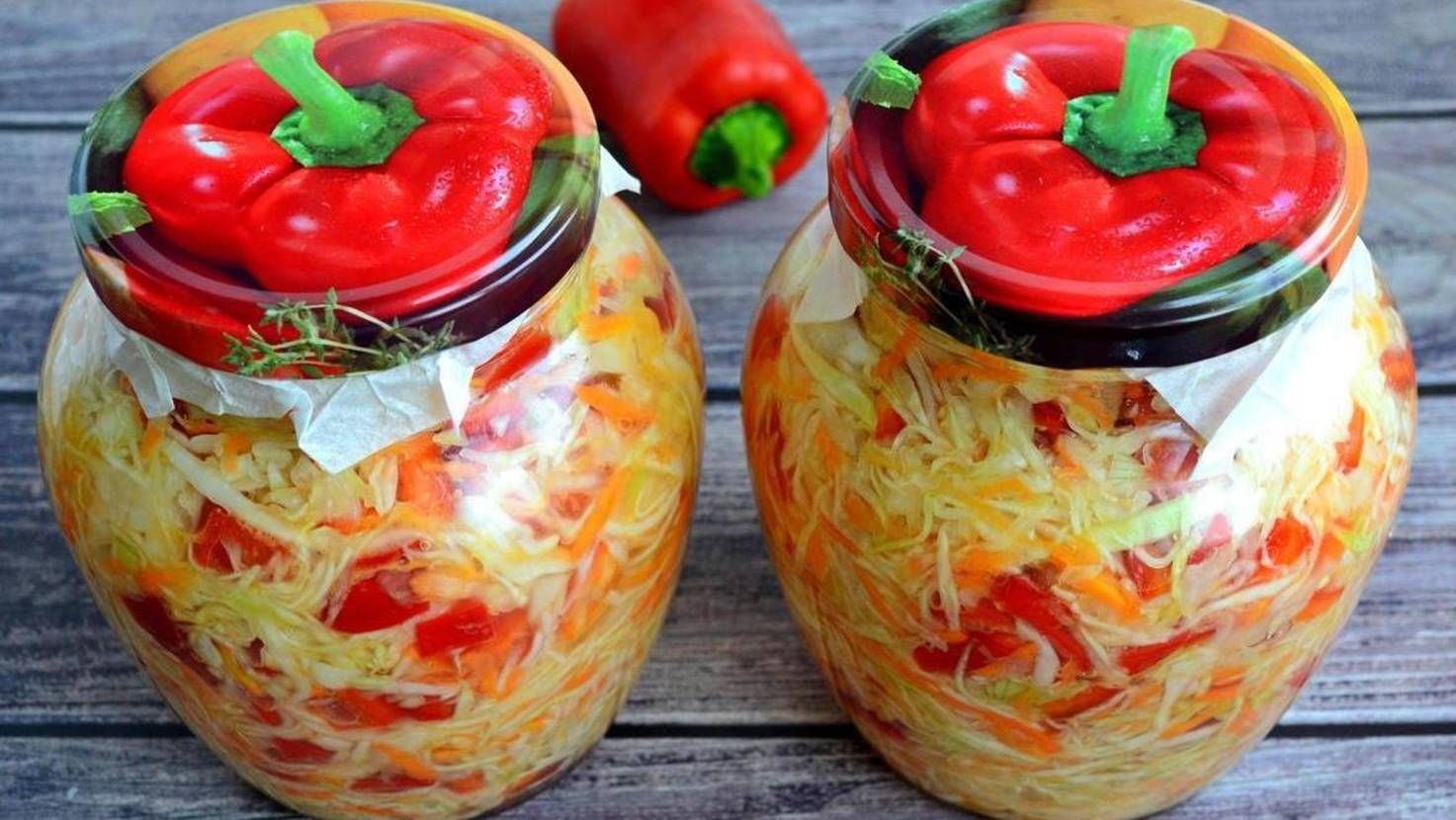 Салат из капусты и болгарского перца