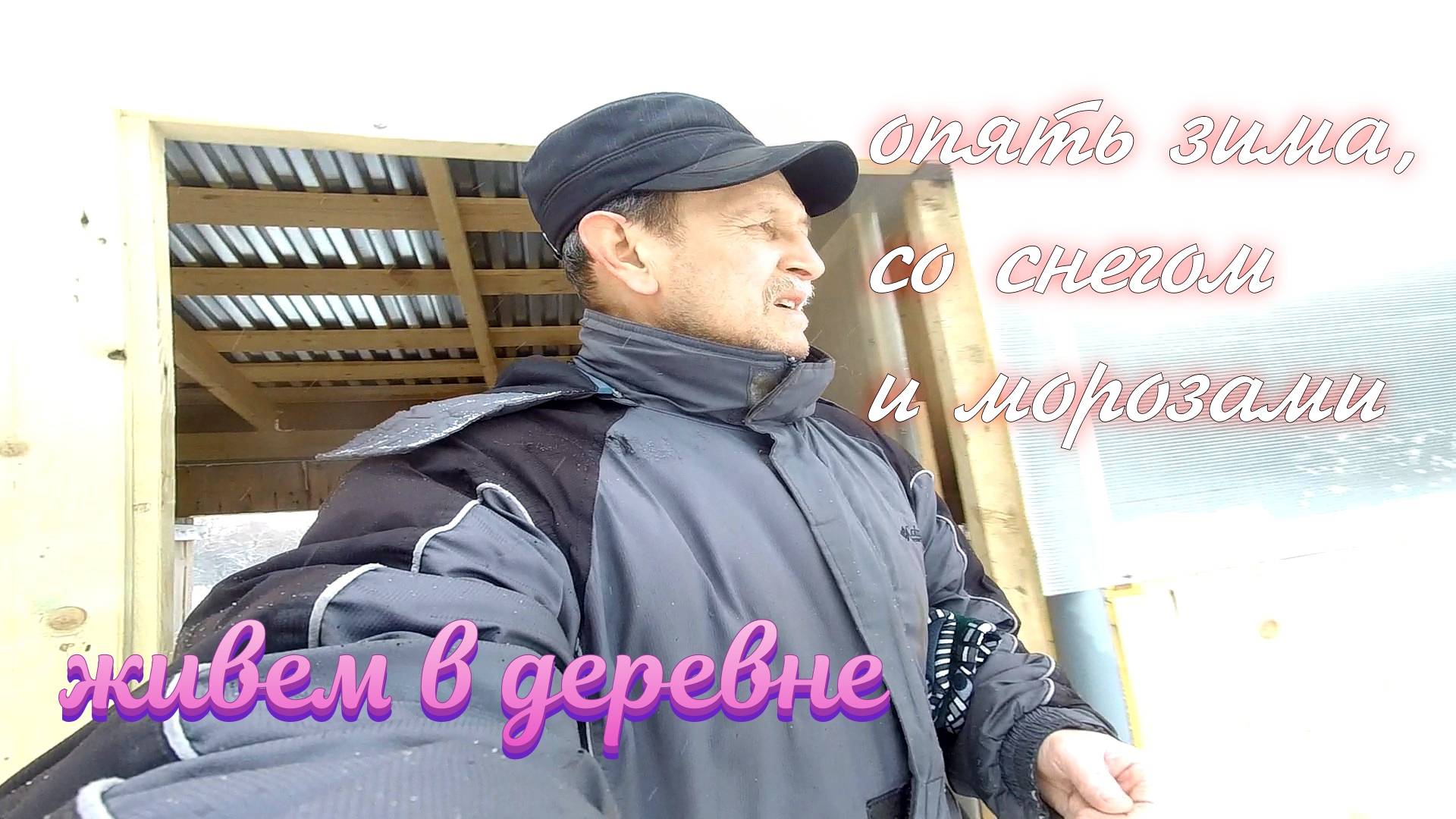 Снег и морозы. Живем в деревне