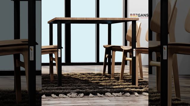 NK-82050B Ножка круглая 820Х50 (4 шт), Чёрный