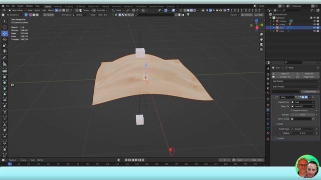 Модификатор Warp( "Искажение") в Blender 3D/Warp modifier in Blender 3D