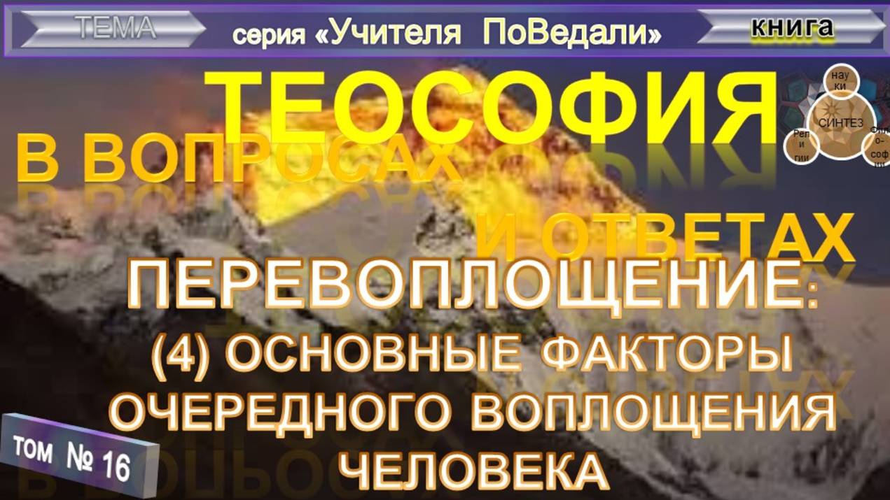 (16) ПЕРЕВОПЛОЩЕНИЕ -компиляция ФАКТОРЫ ОЧЕРЕДНОГО ВОПЛОЩЕНИЯ ЧЕЛОВЕКА