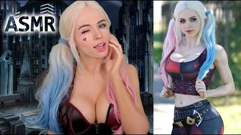 Amouranth ASMR Ear Licking ♥ Harley Quinn ROLEPLAY