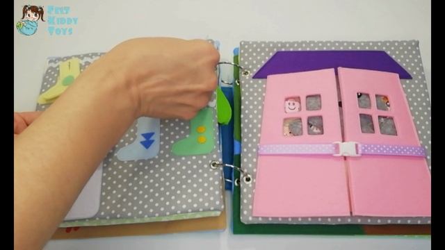 Книжка из фетра с ламой на обложке