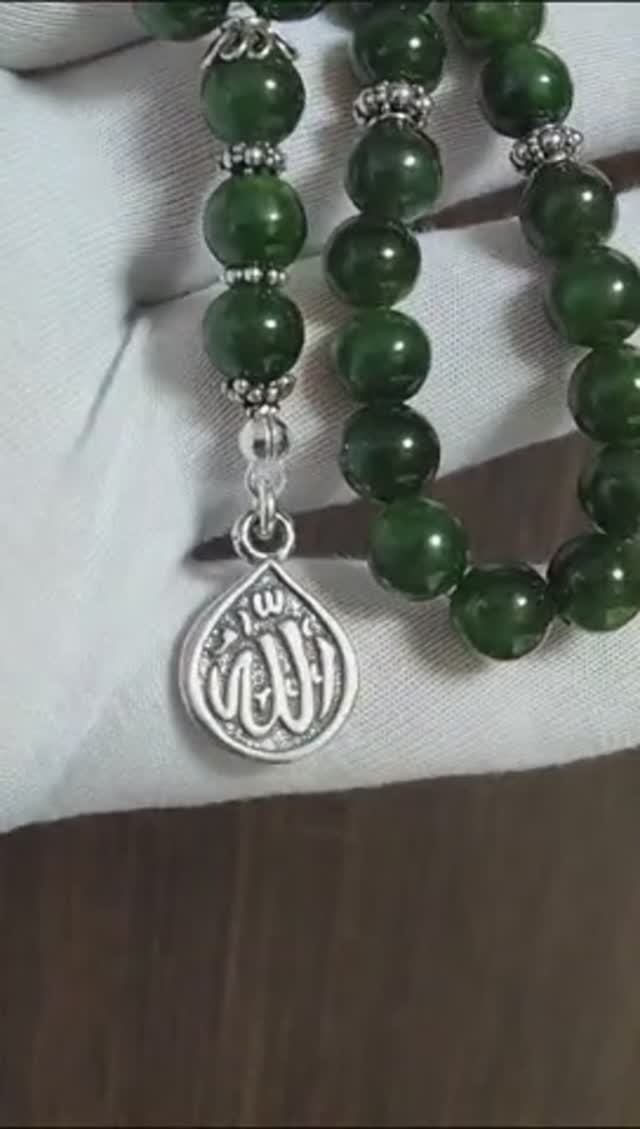 Мусульманские четки из нефрита 03/33