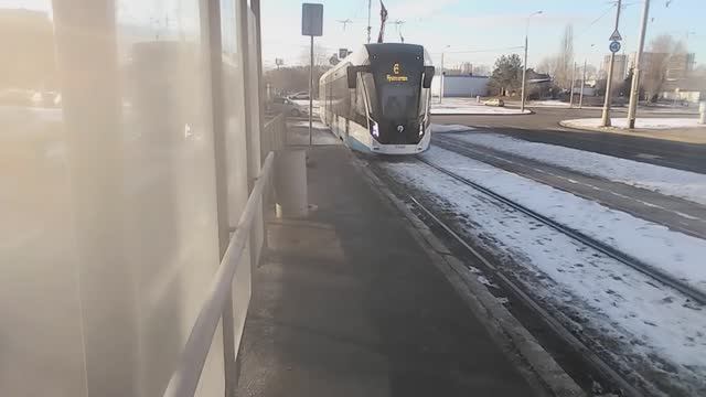 Поездка На Трамвае №6 Из Депо На Витязе-М №31402 (Улица Кулакова–Братцево) Москва 22.02.2025