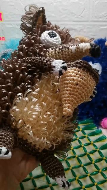 Белка игрушка-мочалка