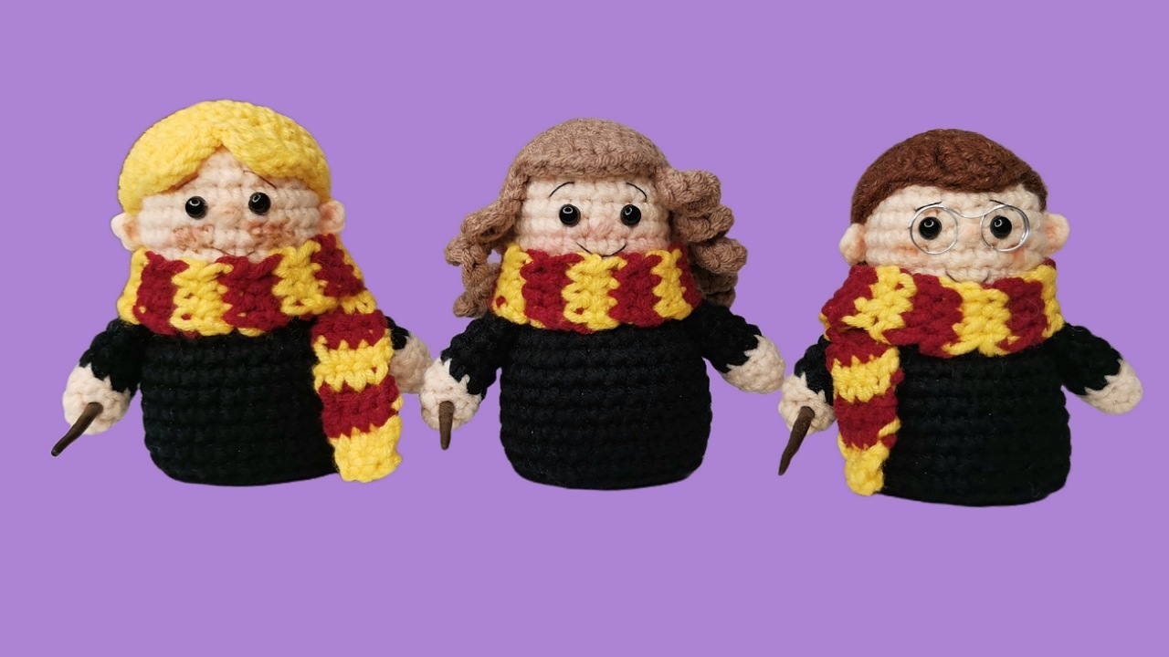 Вязаные Герои Гарри Поттера! Как Связать Гарри, Гербиону и Рона?! Виктория Вяжет