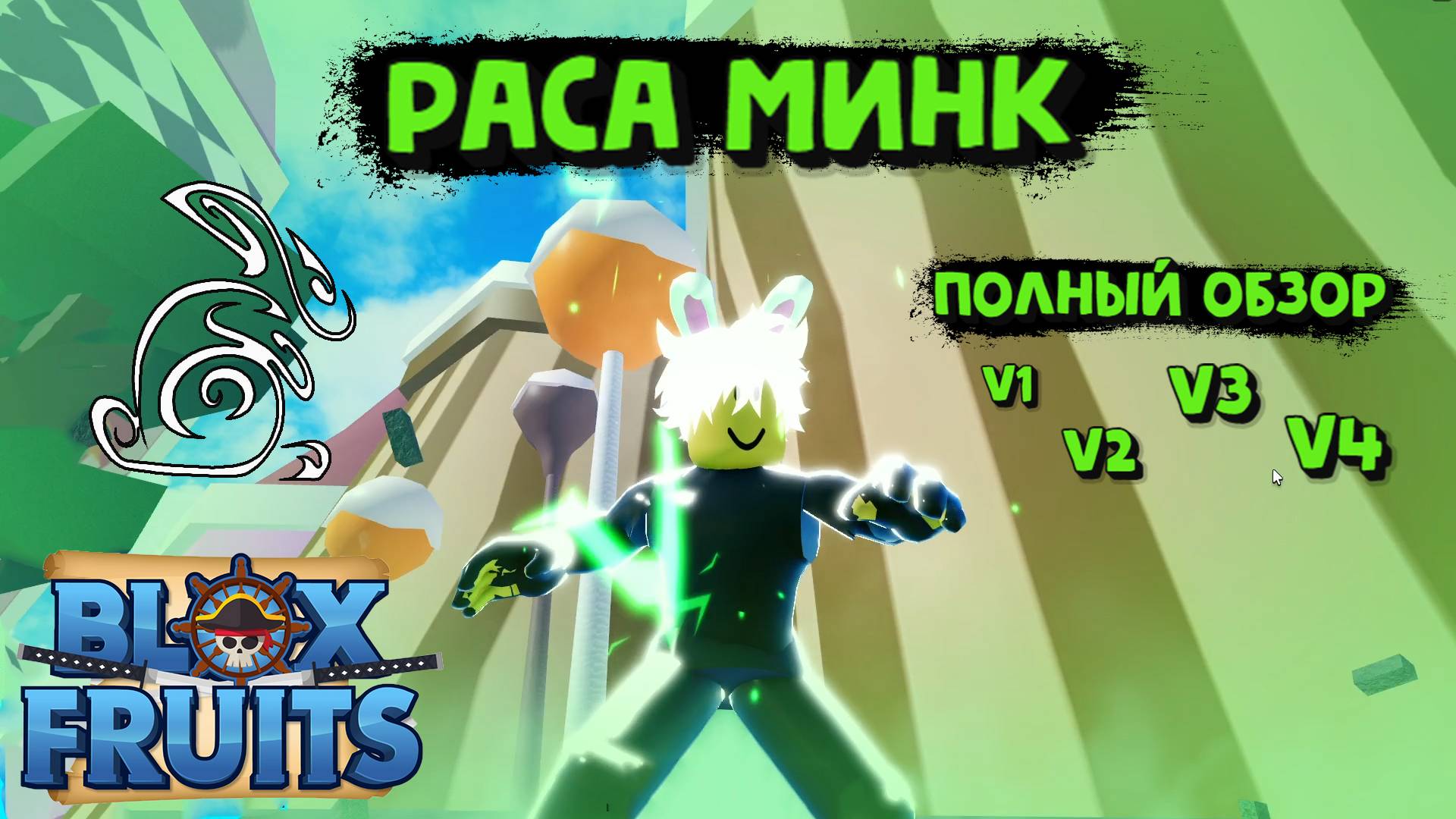 Раса Минк V1 V2 V3 V4 Полный обзор Блокс Фрукт Роблокс
