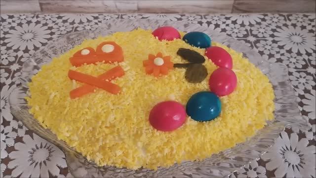 Салат на Пасху. Праздничный салат ПАСХАЛЬНОЕ ЯЙЦО. Салат на праздничный стол