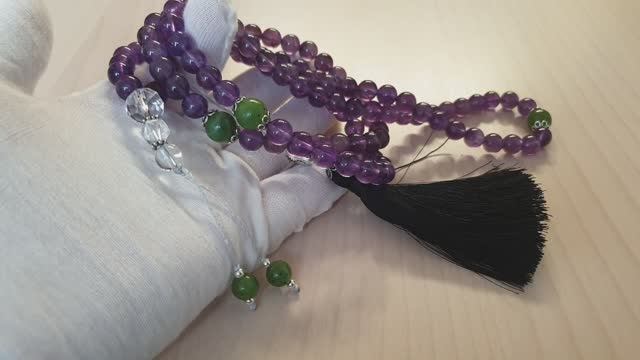 Мала 108 из аметиста