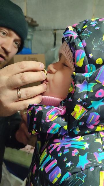 дочь впервые выпила сырое перепелиное яйцо😎