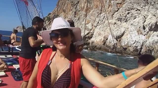 Морская прогулка на пиратской яхте. Аланья ,Турция, часть 2.