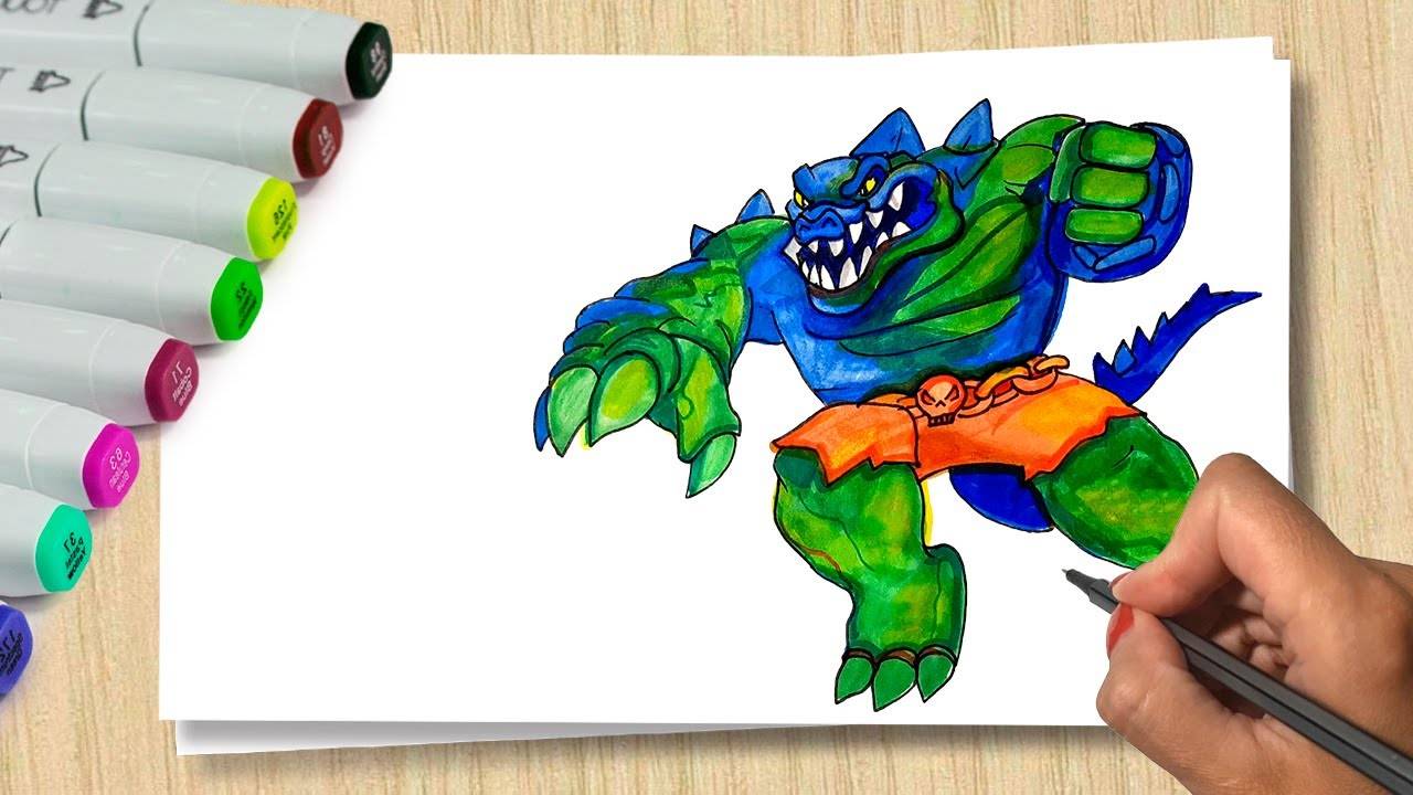 Как нарисовать Гуджитсу Рок Джо _ How to draw ROCK JAW GooJitZu_ Учимся рисовать