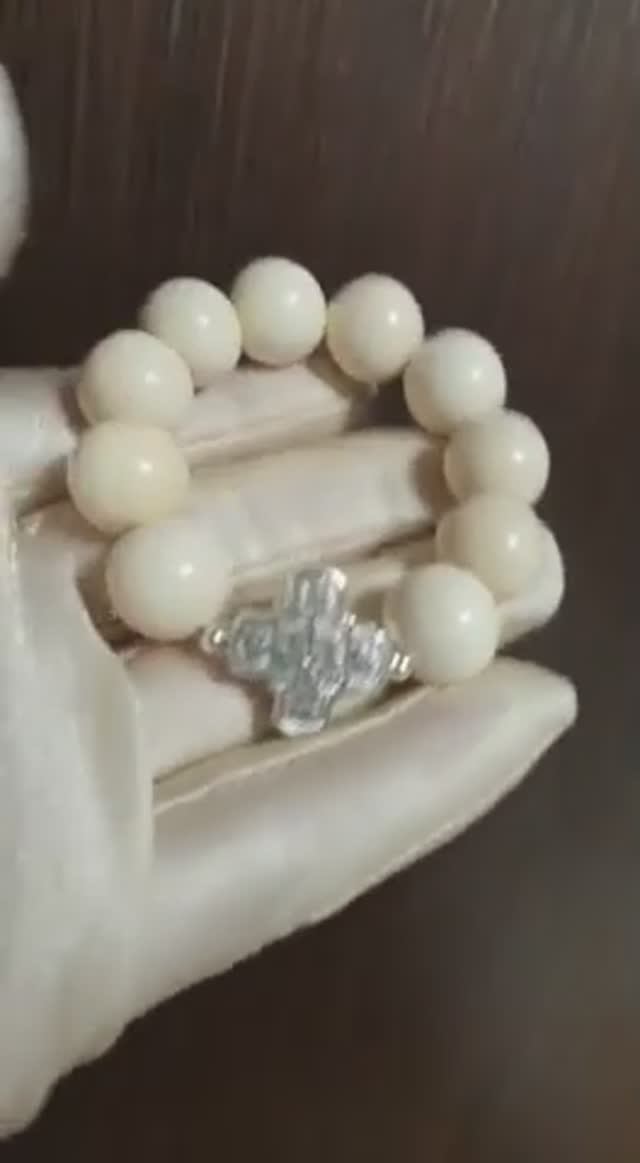 Перстные четки из бивня мамонта с крестом