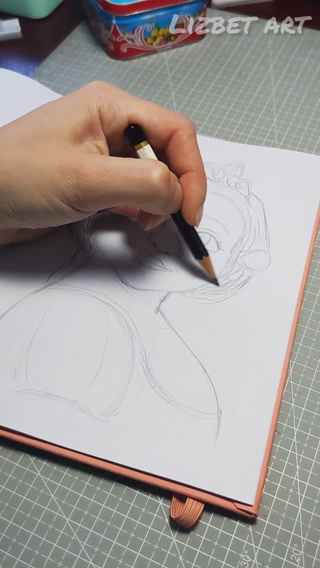 В образе огра мне нравиться больше😍 рисую мультфильм детства #tiktok #shorts #art #gouache #lizbet