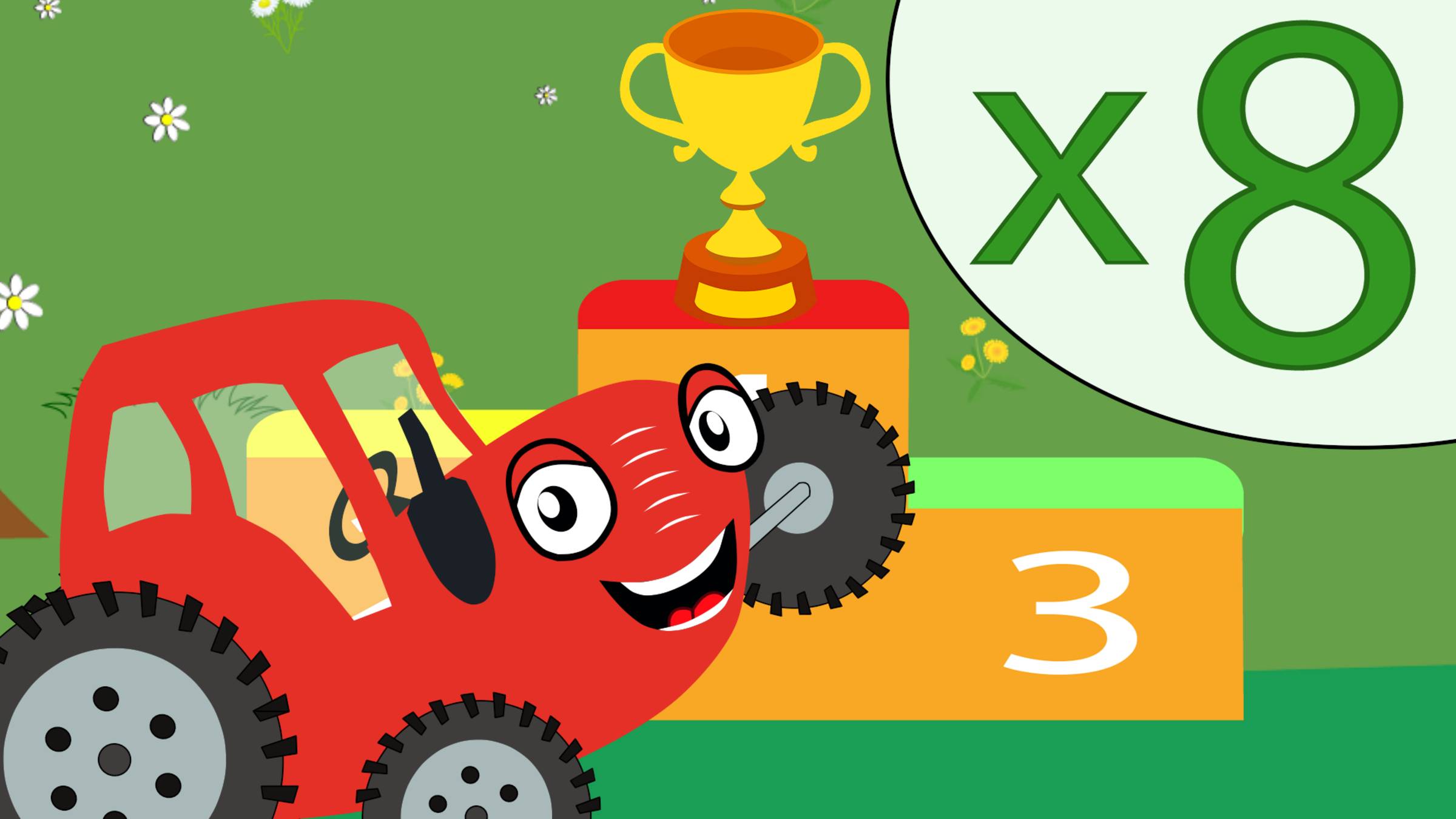 Таблица умножения на 8 - ТракТЫРишкА - Развивающие мультики для детей