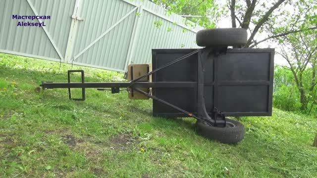 Размеры прицепа для мотоблока и минитрактора. Своими руками /Homemade trailer walk behind tractor