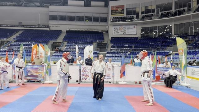 Кубок св. Николая Японского 23.02.2025 Петр Рыбас (красный с белой полосой шлем) 4 бой