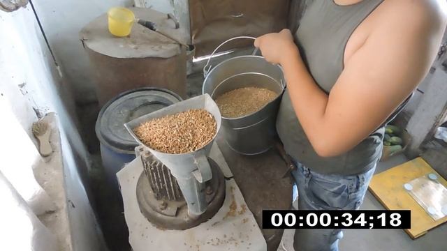 Замер производительности зернодробилки