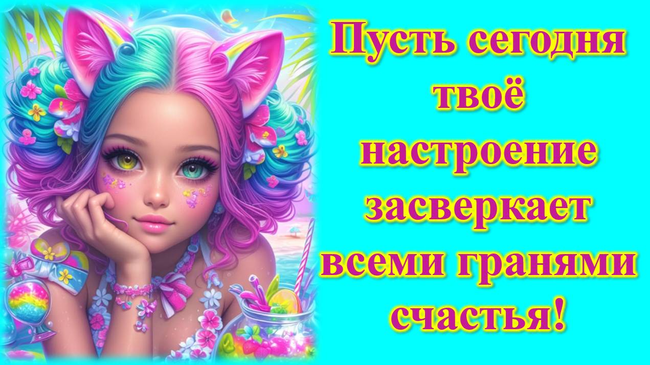 Пусть сегодня твоё настроение засверкает всеми гранями счастья